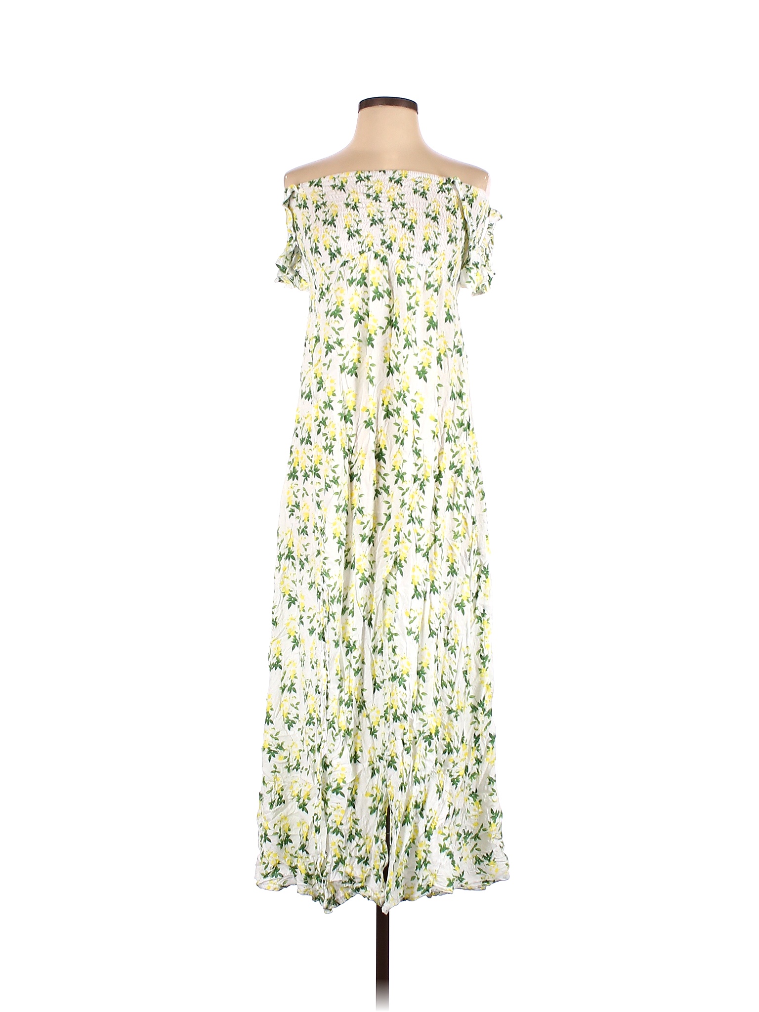 Tiare Hawaii 100% Rayon Floral Multi Color White Casual Dress One Size ...