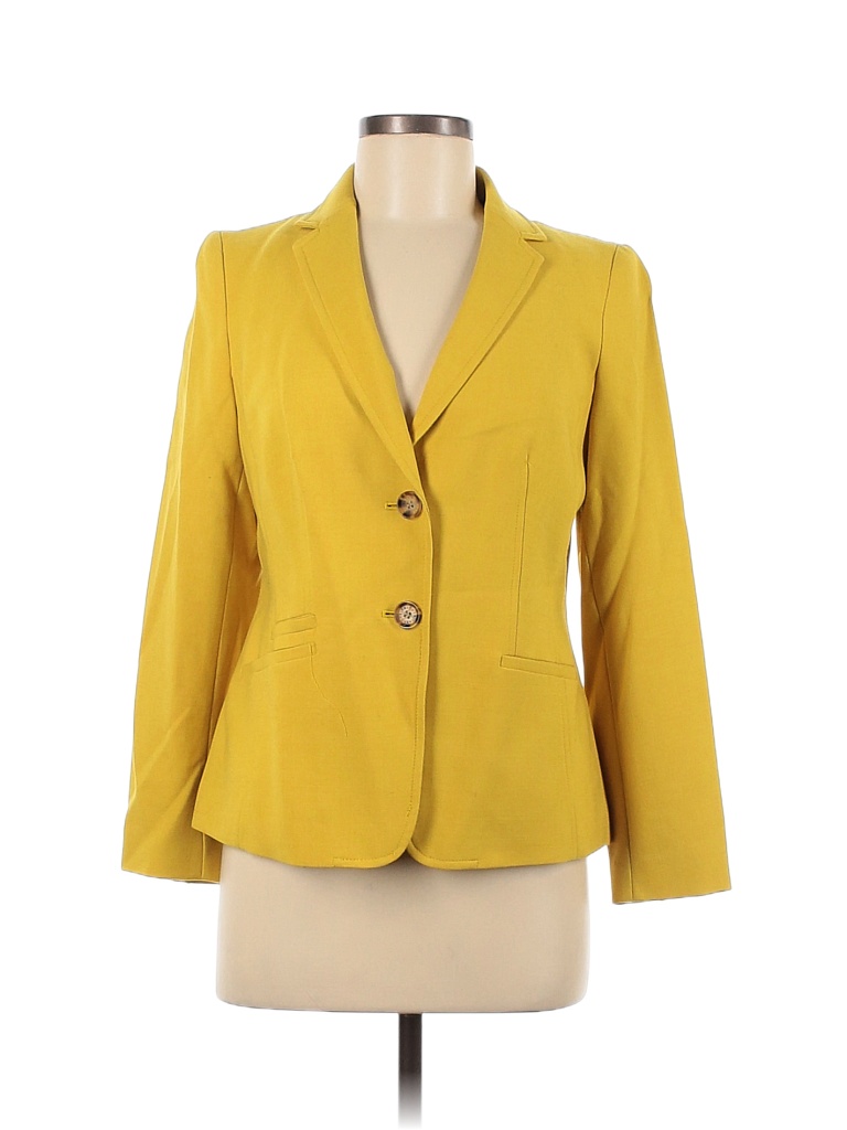 Talbots Solid Yellow Wool Blazer Size 8 - 75% off | ThredUp