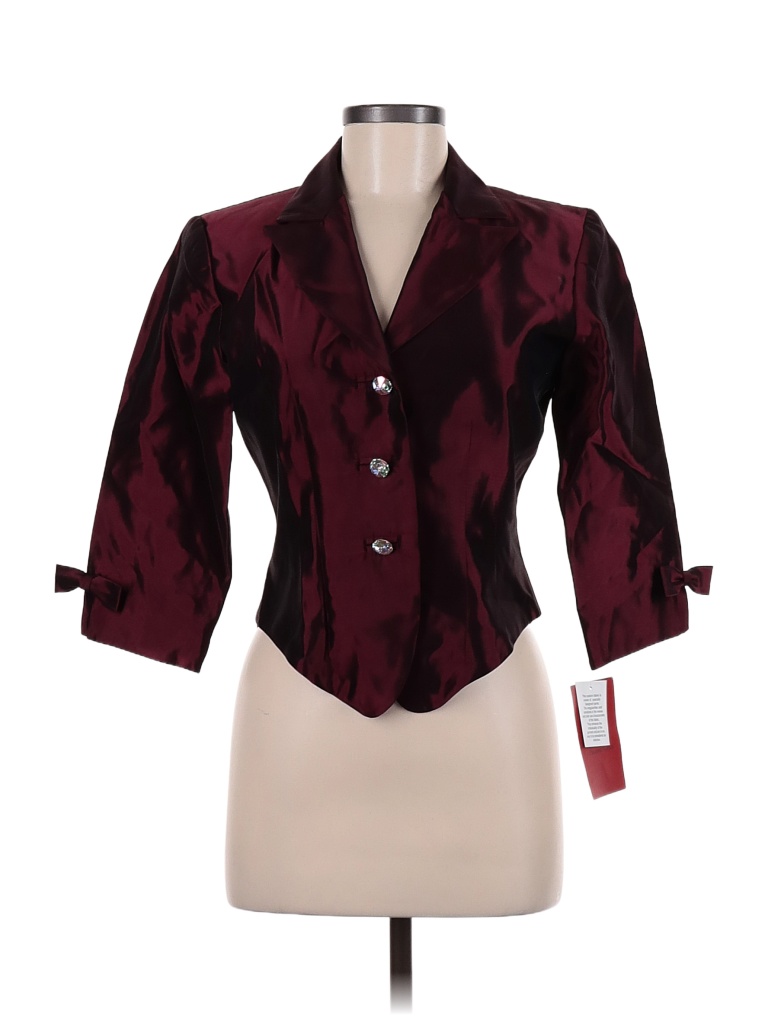 JS Collection 100% Acetate Solid Burgundy Jacket Size 6 - 76% off | thredUP