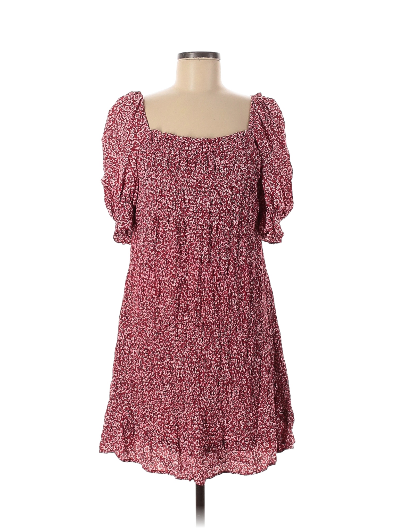 Auguste Red Marlower Shirred Mini Dress Size 12 - 76% off | thredUP