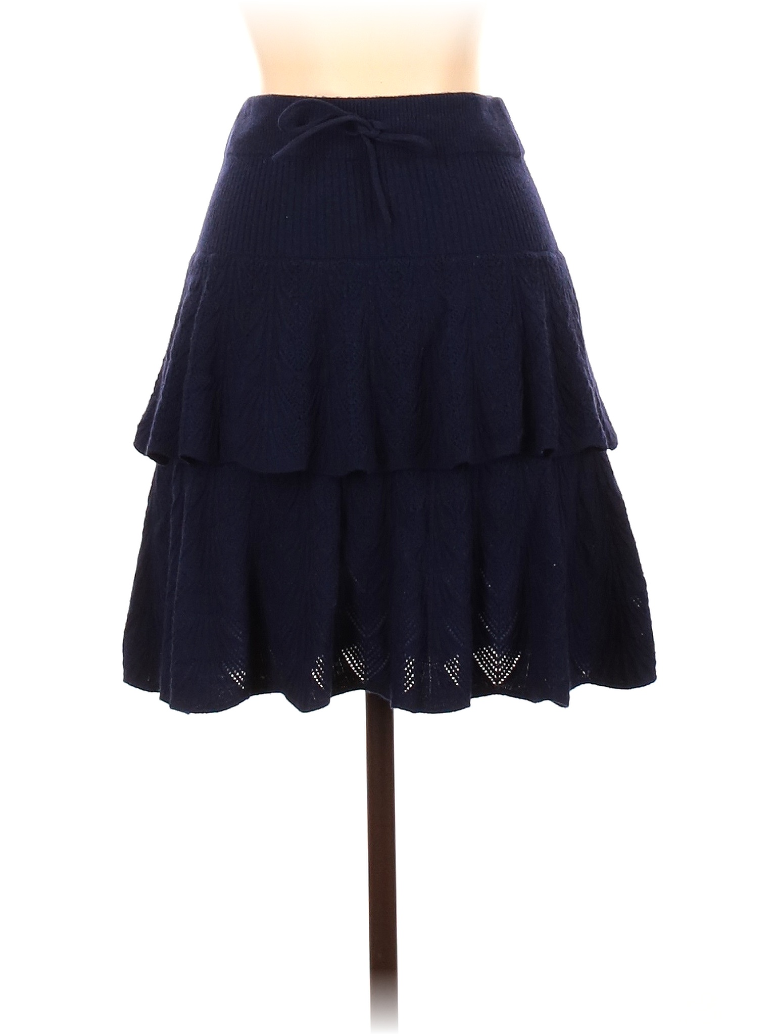 TSE x Claudia Schiffer Solid Navy Blue Wool Skirt Size S - 75% off ...