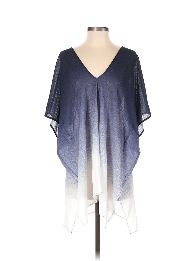 Xhilaration 100% Recycled Plastic Ombre Multi Color Blue Short Sleeve ...