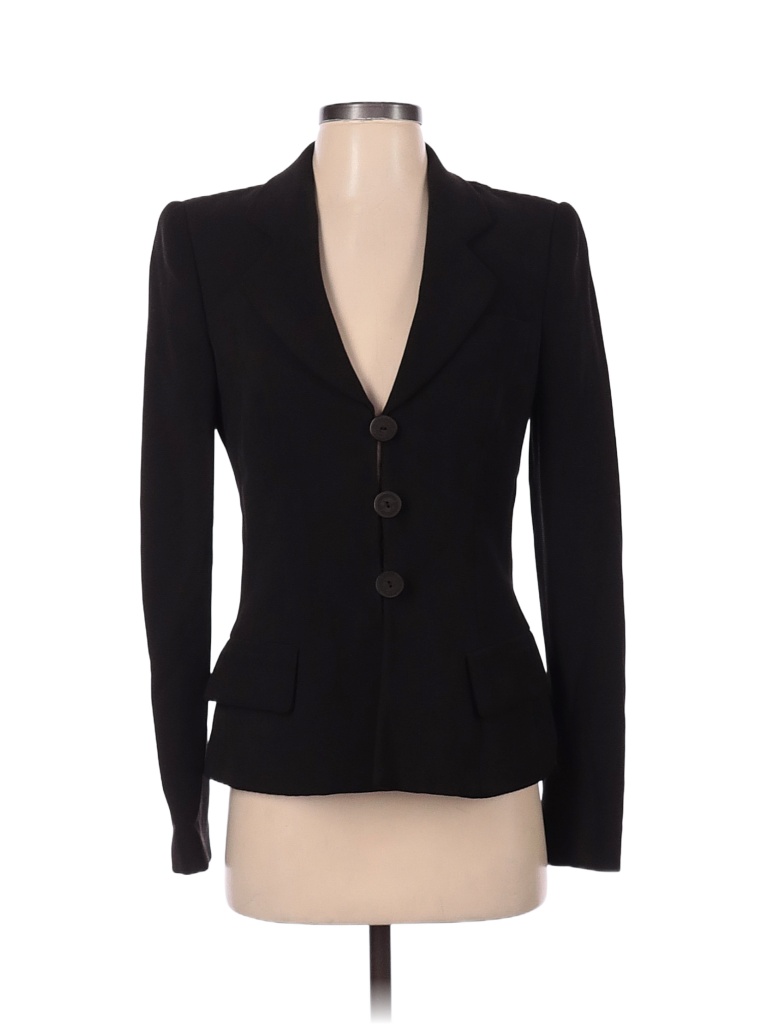 Giorgio Armani 100% Silk Solid Black Silk Blazer Size 38 (IT) - 88% off | thredUP
