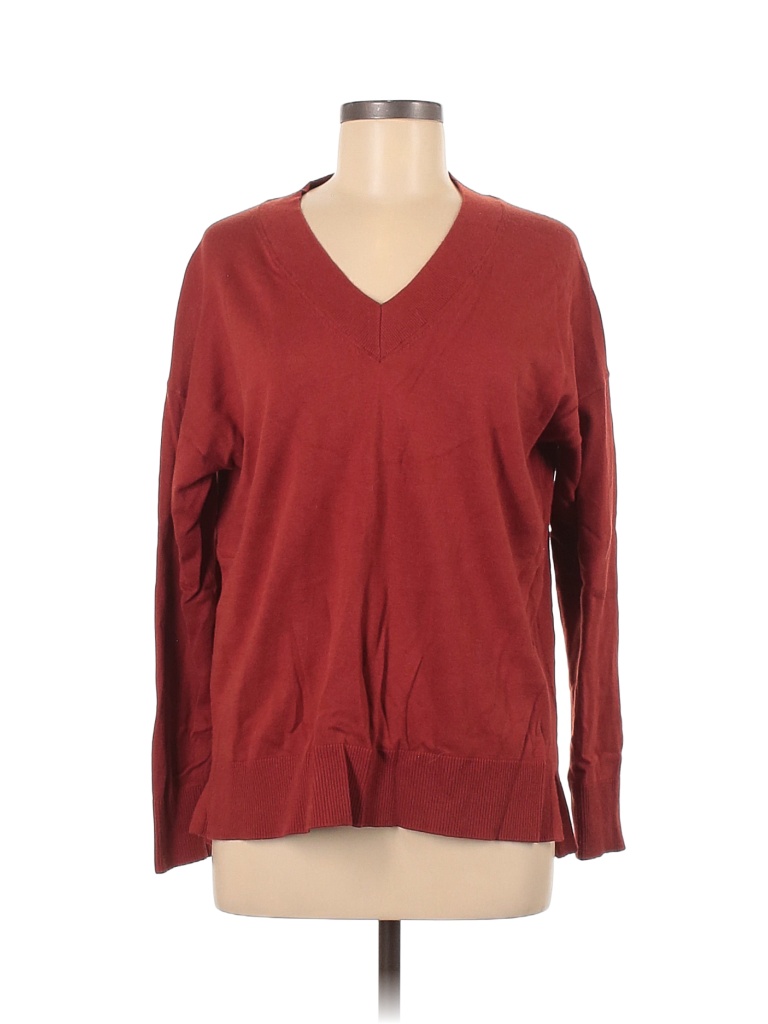 Matty M Color Block Solid Red Pullover Sweater Size M - 78% off | thredUP