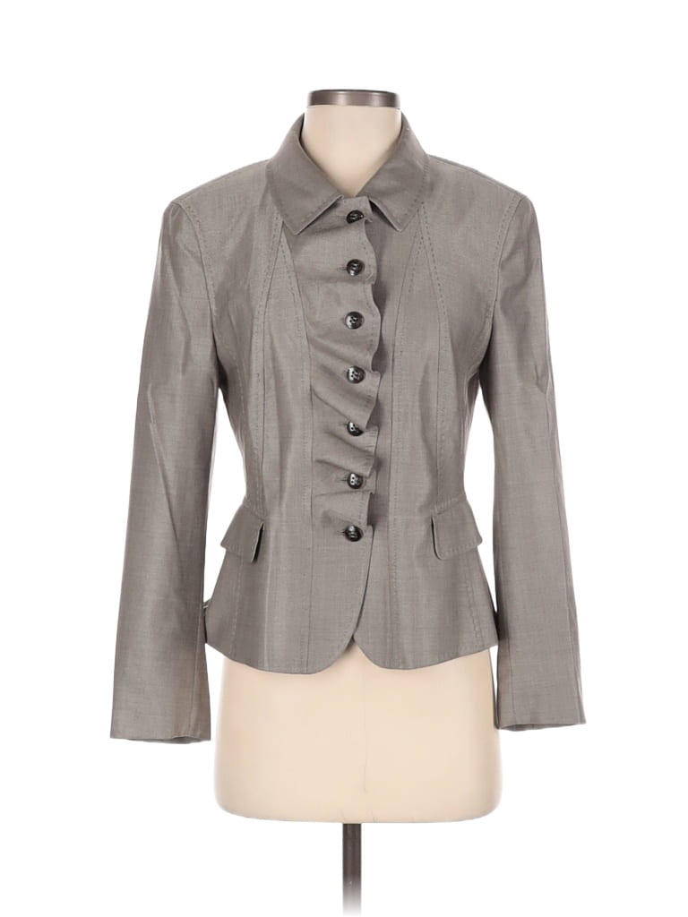 Escada Gray Wool Blazer Size 36 (EU) - 89% off | thredUP
