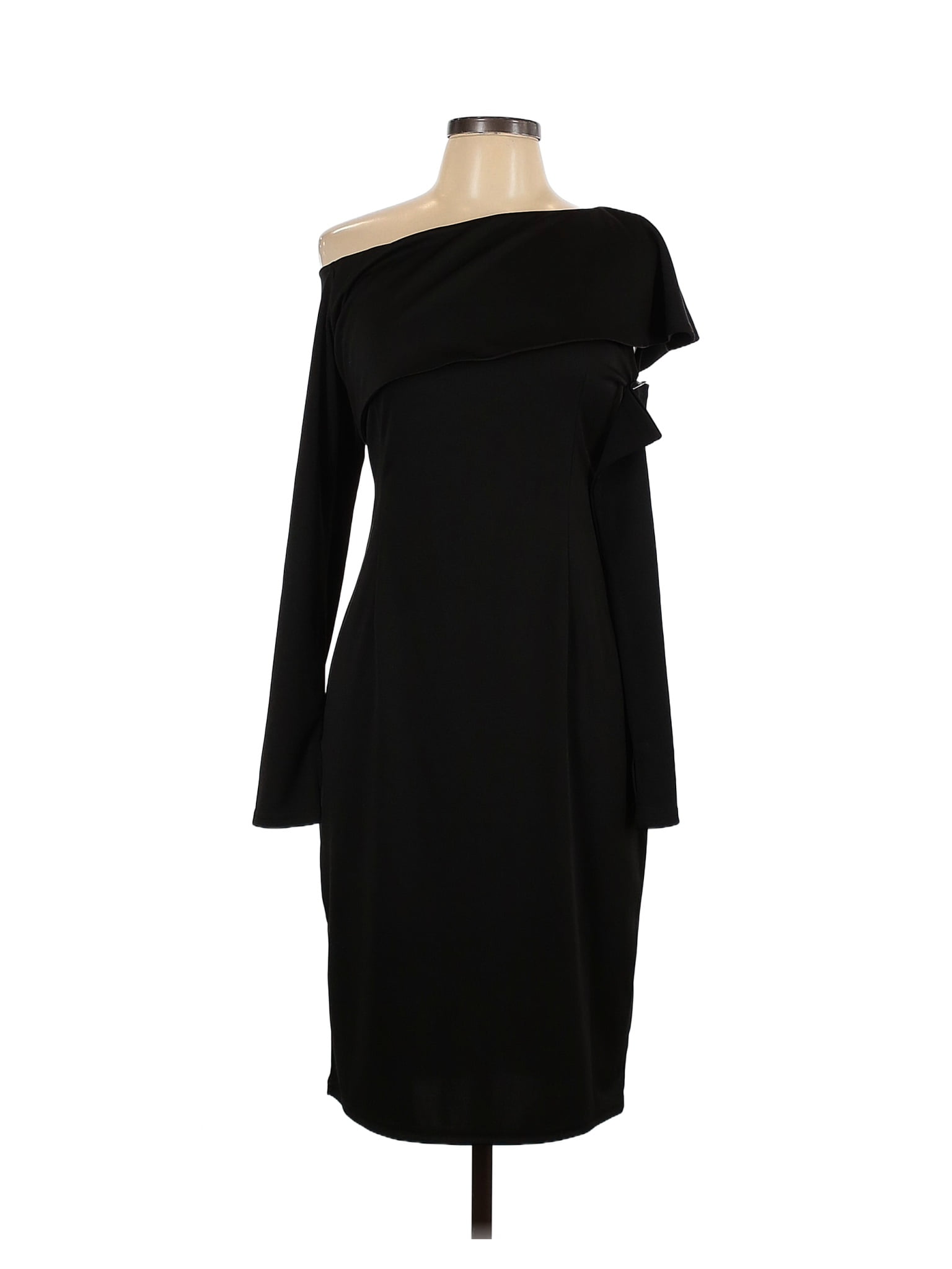 Misslook Solid Black Cocktail Dress Size L 76 Off Thredup
