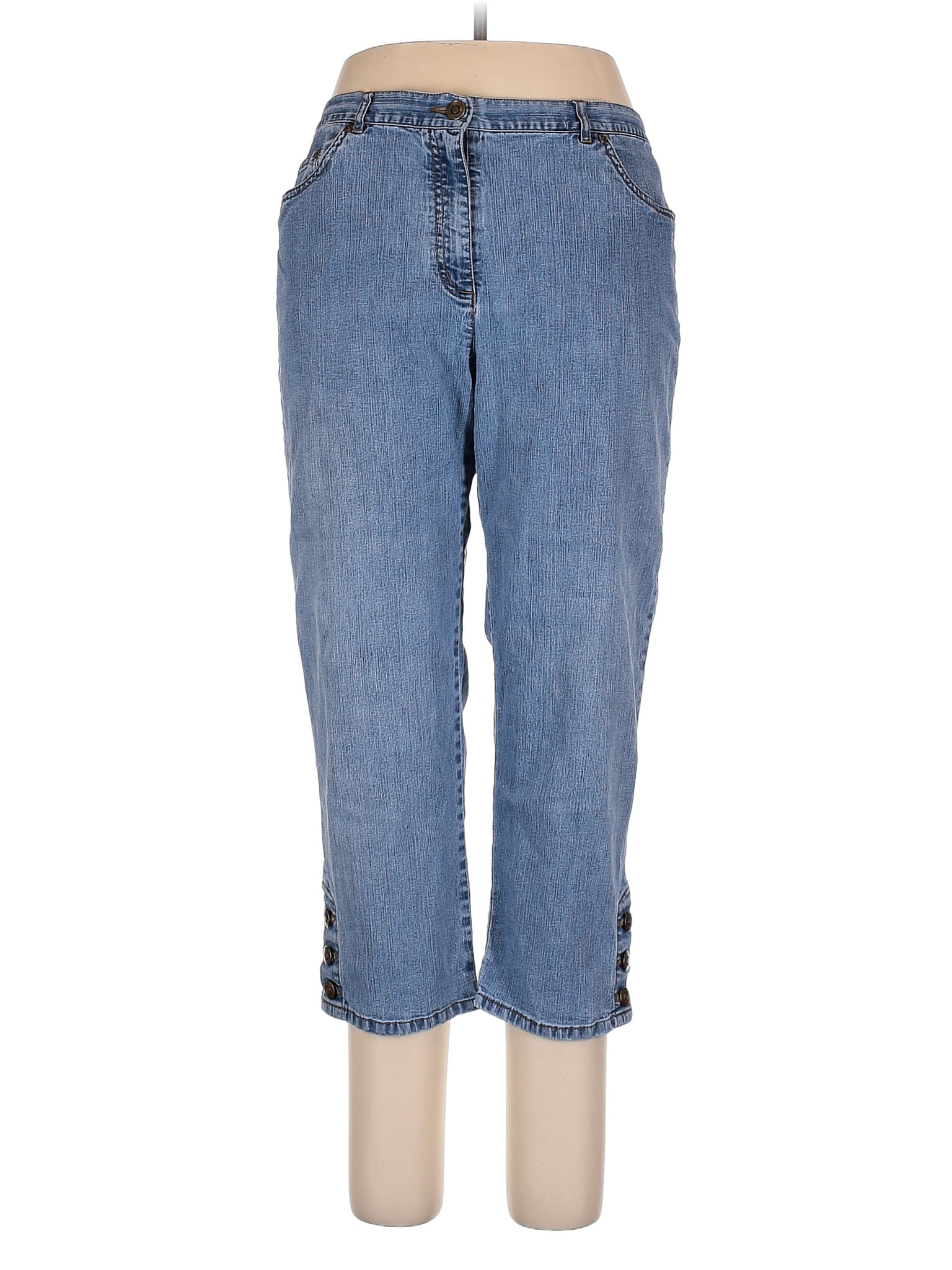 Ruby Rd. Solid Colored Blue Jeans Size 14 - 70% off | thredUP