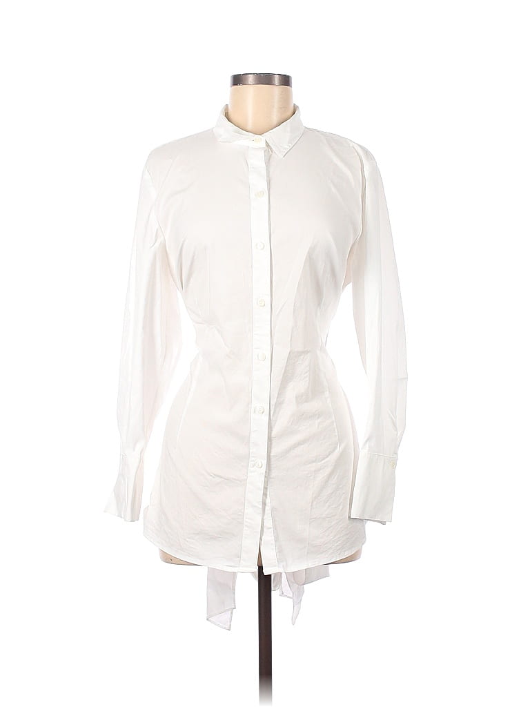 J.Jill Solid White Long Sleeve Blouse Size L (Petite) - 81% off | ThredUp