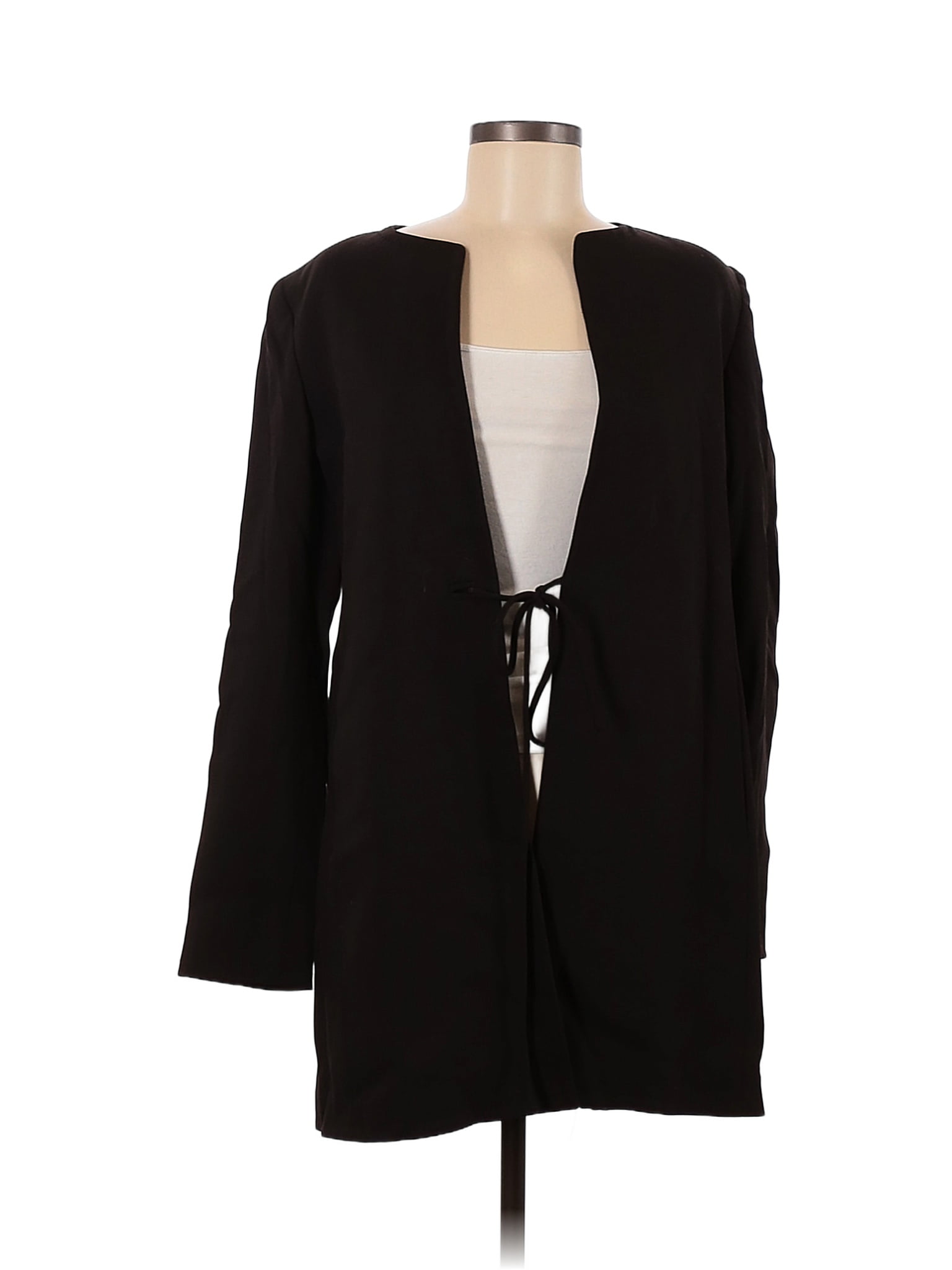 Max Mara 100% Virgin Wool Solid Black Brown Jacket Size 42 (IT) - 84% off | ThredUp