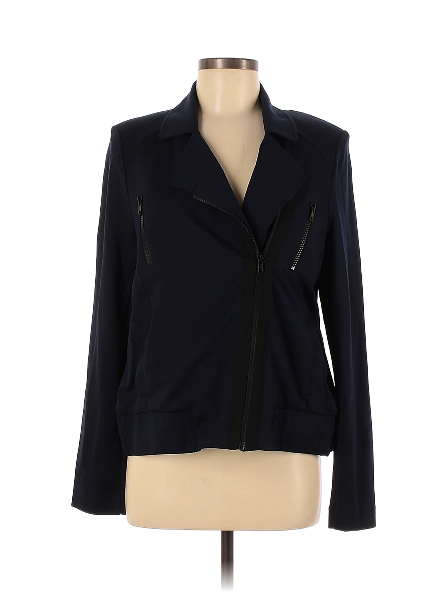 CAbi 100% Nylon Solid Navy Blue Track Jacket Size M - 71% off | thredUP