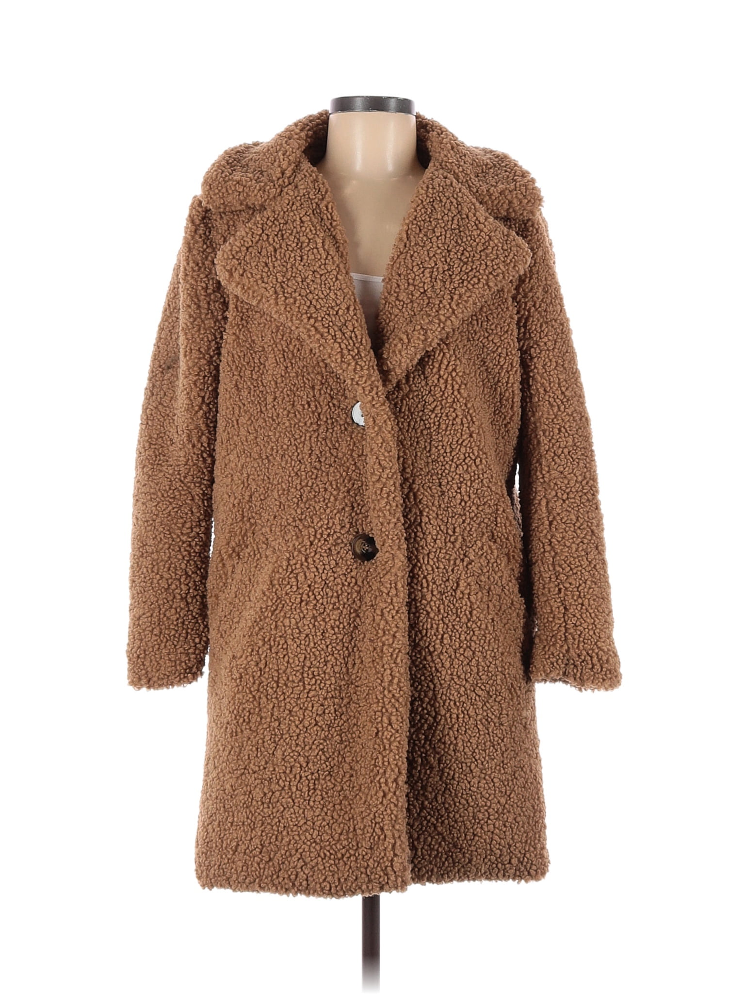 C&C California 100% Polyester Tan Coat Size M - 69% off | thredUP