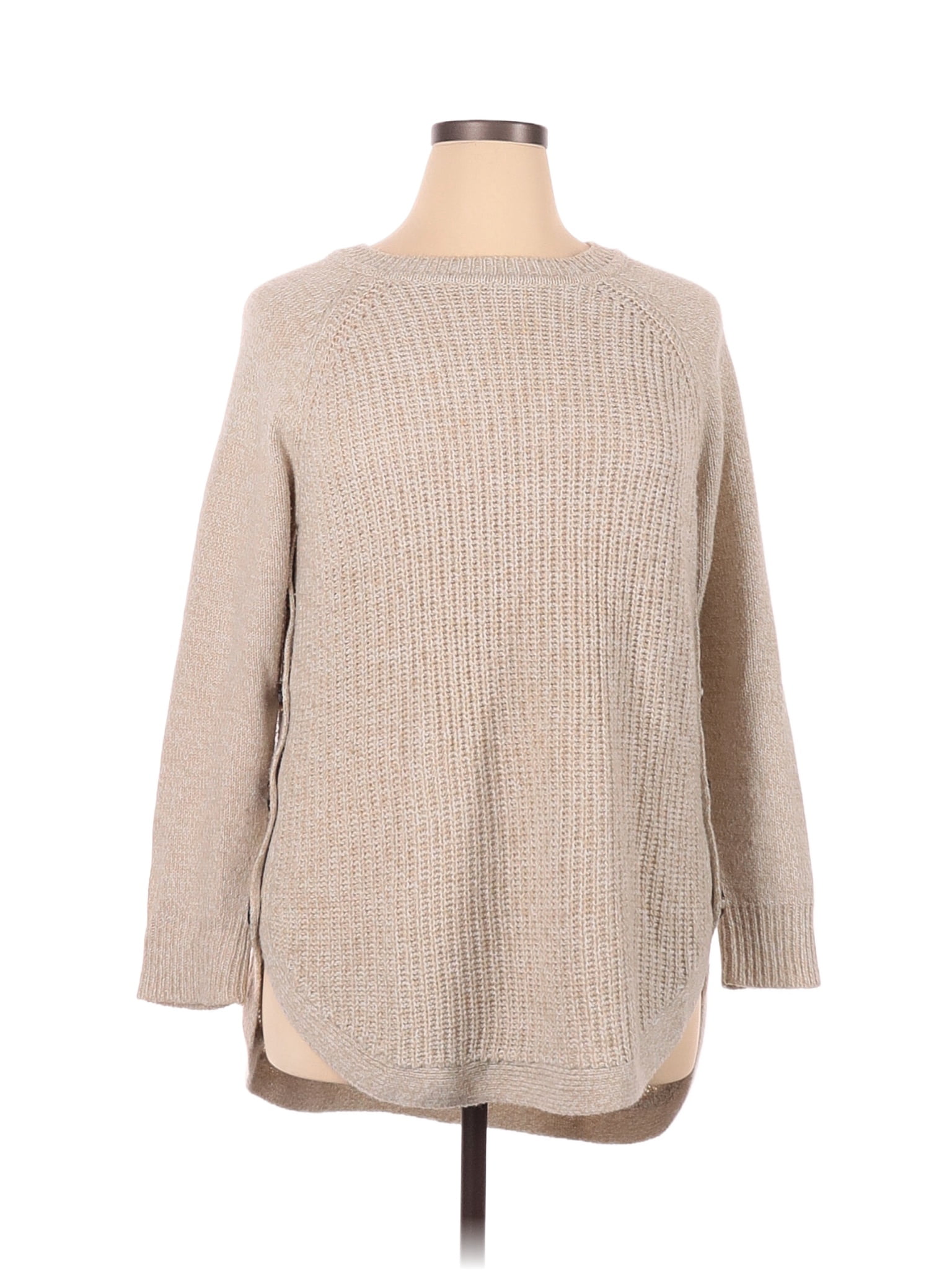 RD Style 100% Acrylic Solid Tan Ivory Pullover Sweater Size 1X (Plus ...
