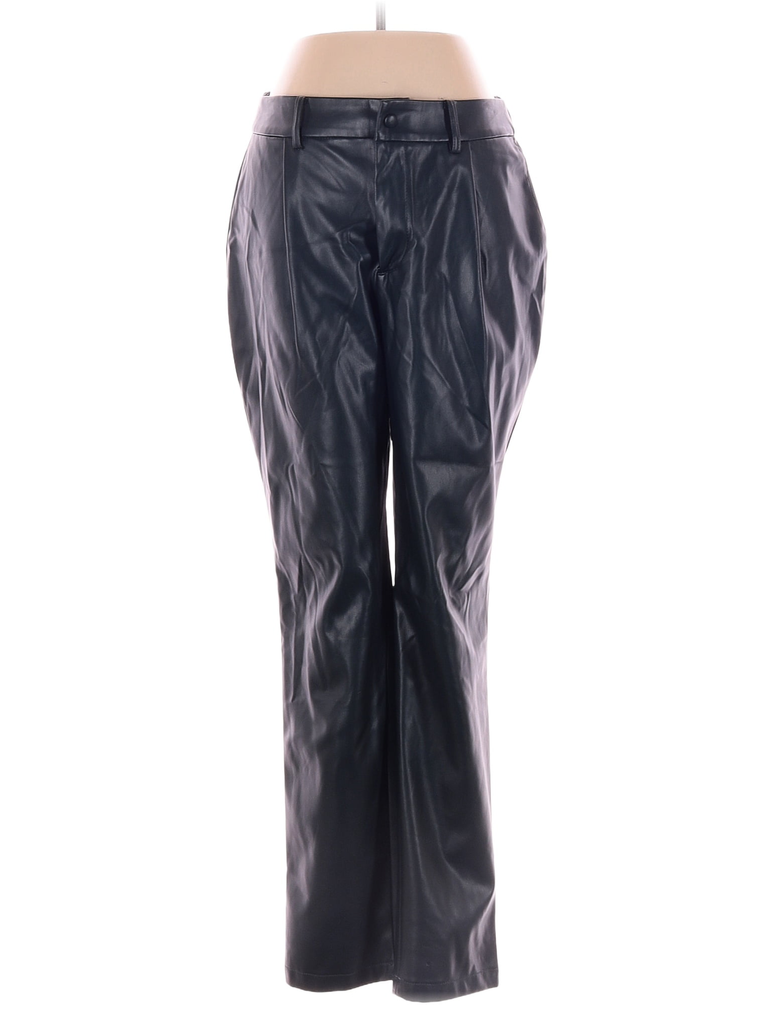 BCBGeneration 100% Polyurethane Solid Green Faux Leather Pants Size M ...