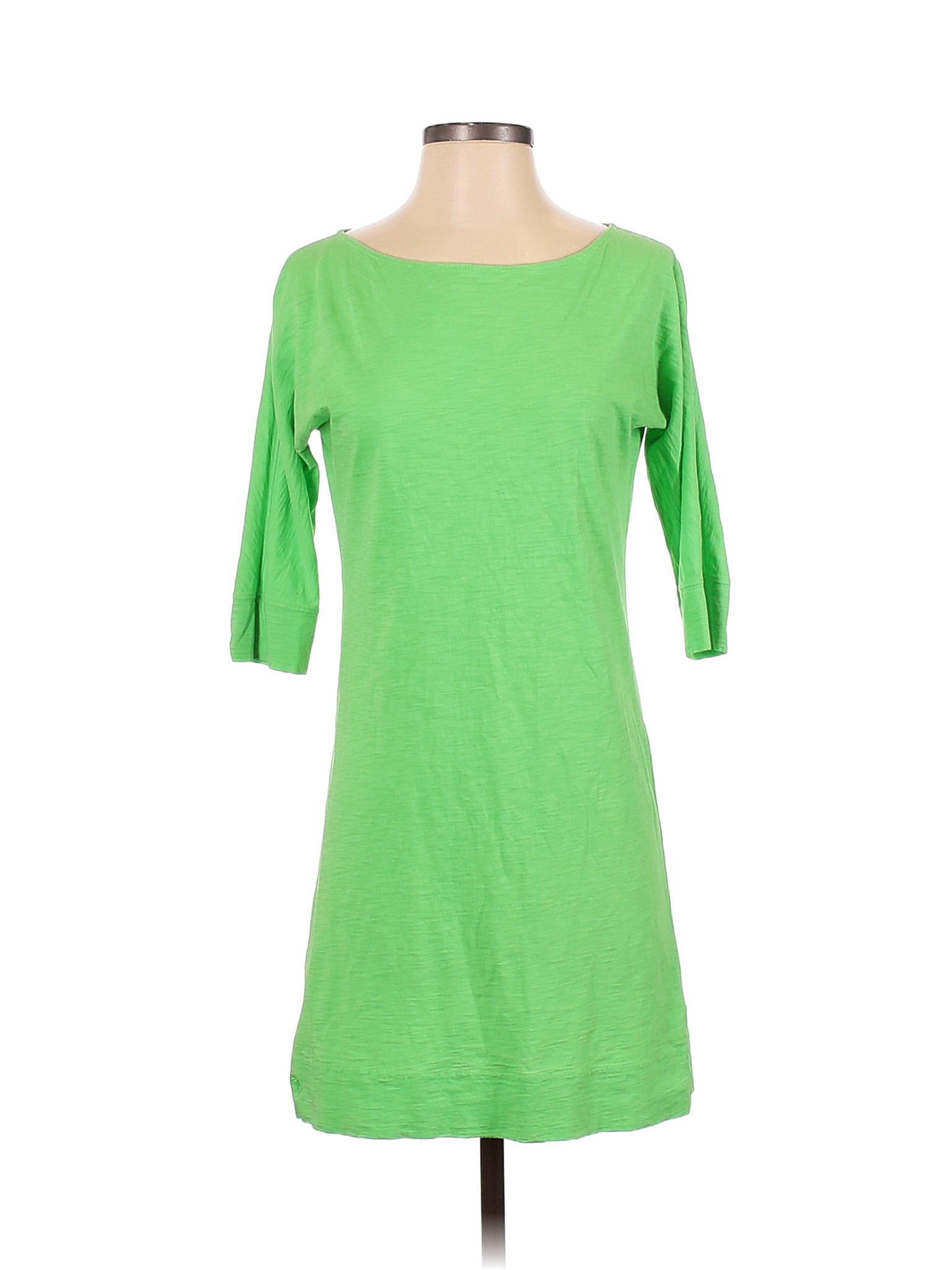 Lilly Pulitzer 100 Pima Cotton Solid Colored Green Casual Dress Size