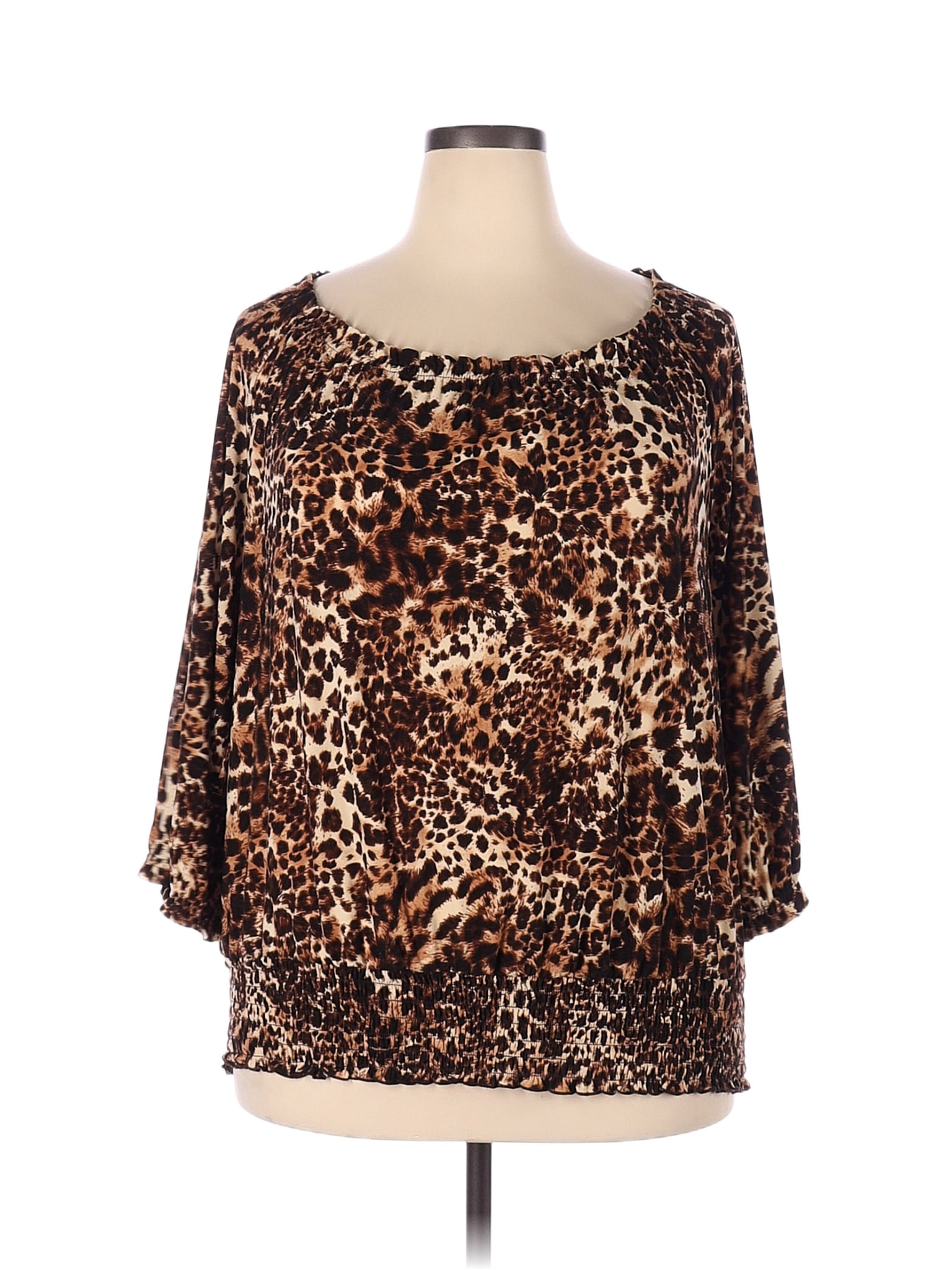 Cato Brown Long Sleeve Top Size 26 - 28 (Plus) - 41% off | thredUP