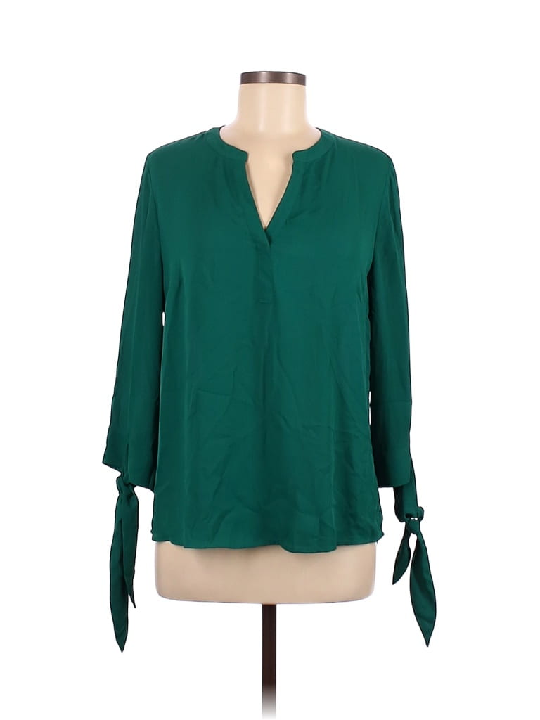 Serein 100 Polyester Green Long Sleeve Blouse Size M 52 Off Thredup