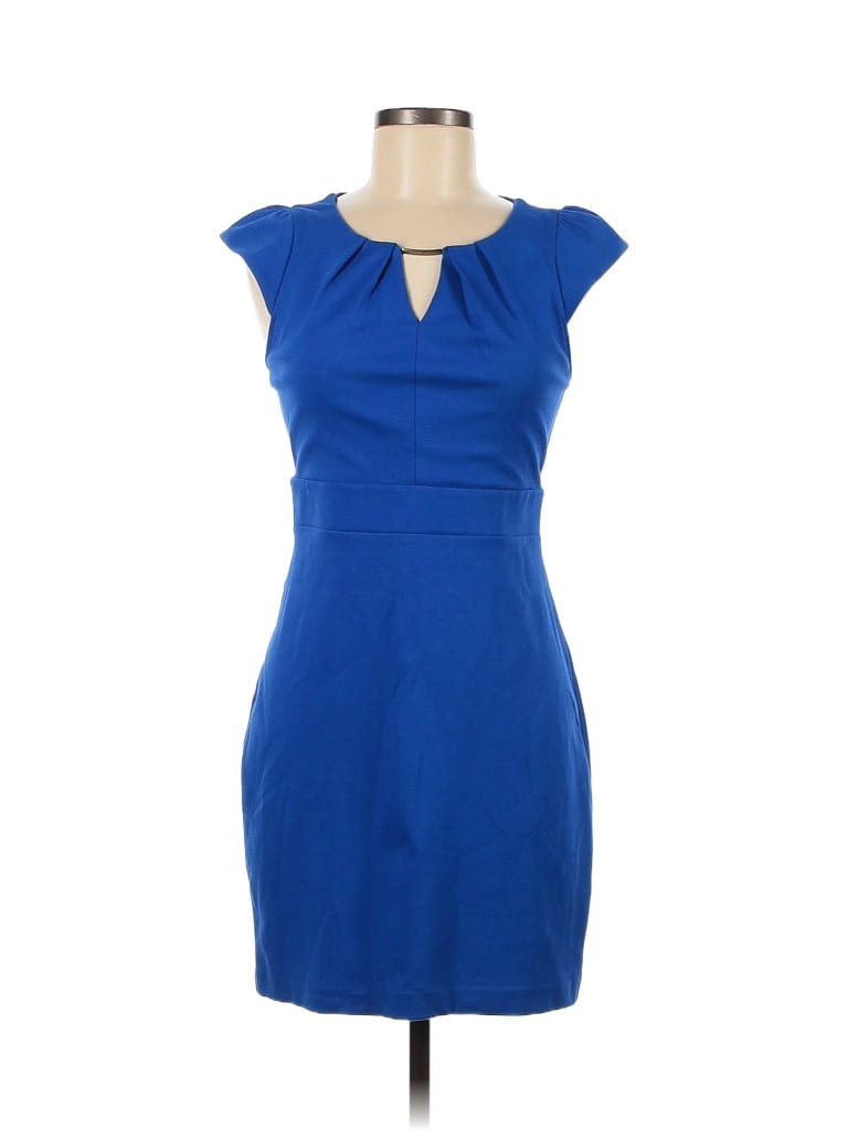 Express Solid Blue Cocktail Dress Size 6 80 Off Thredup
