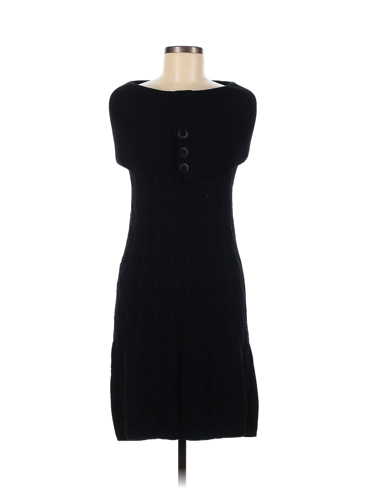 Classiques Entier 100% Wool Solid Black Casual Dress Size M - 92% off ...