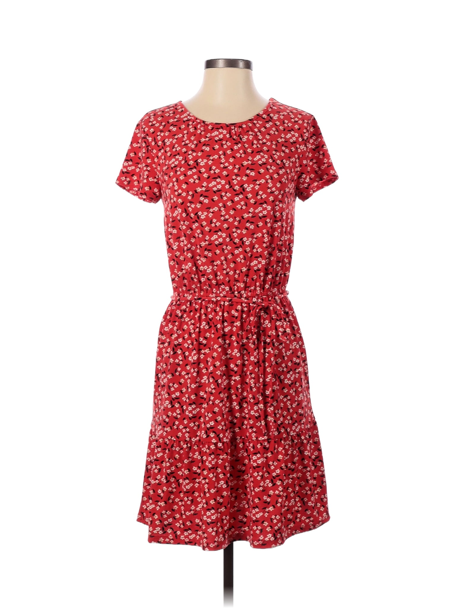 Banana Republic Factory Store Floral Colored Red Casual Dress Size XS ...