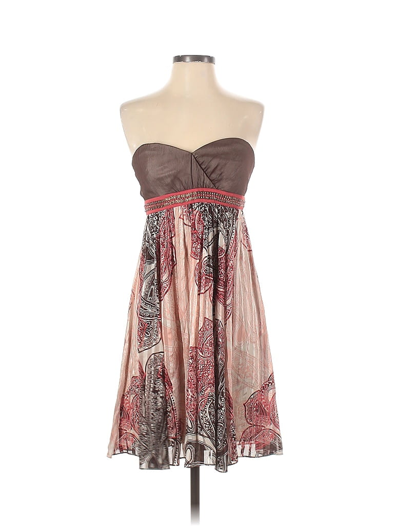 BCBGMAXAZRIA 100% Silk Multi Color Pink Cocktail Dress Size 2 - 87% off ...