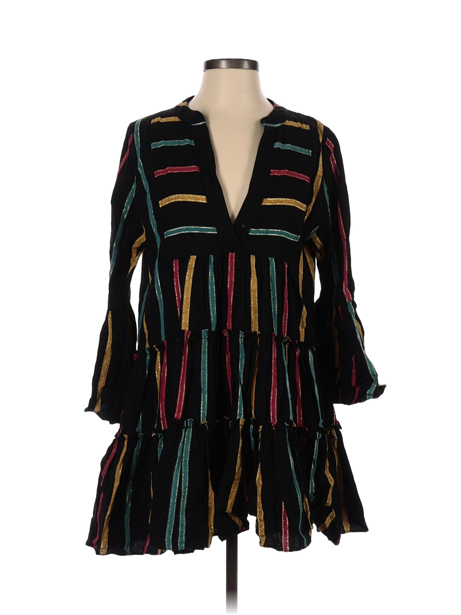 Caroline Constas Stripes Black Casual Dress Size XS - 83% off | thredUP