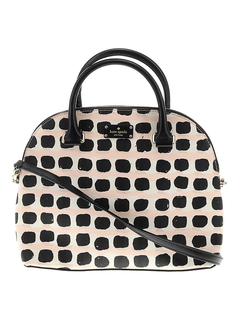 Kate Spade New York 100% Polyvinyl Chloride Polka Dots Pink Satchel One ...