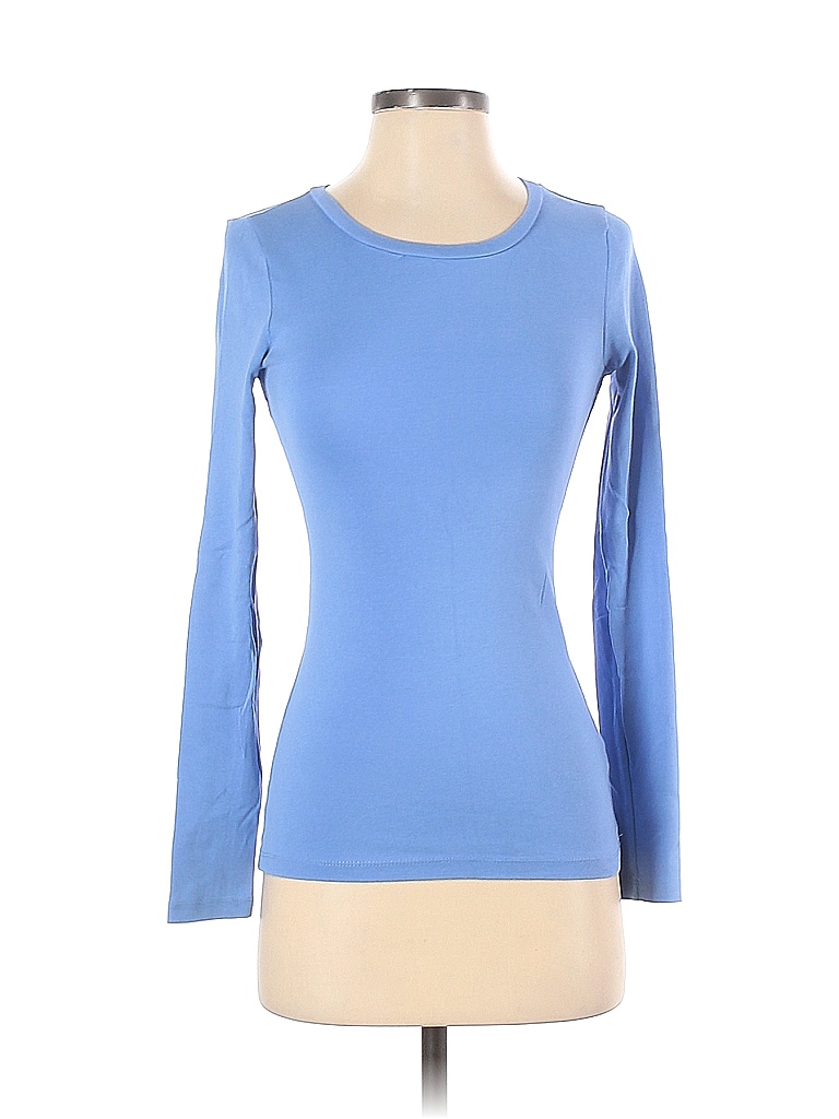 J.Crew 100% Cotton Solid Blue Long Sleeve T-Shirt Size XS - 73% off | thredUP