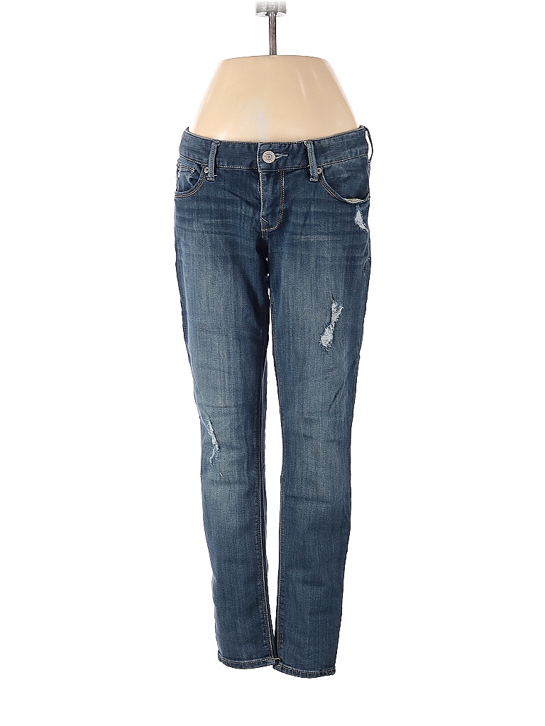 Express Solid Blue Jeans Size 4 - 83% off | ThredUp