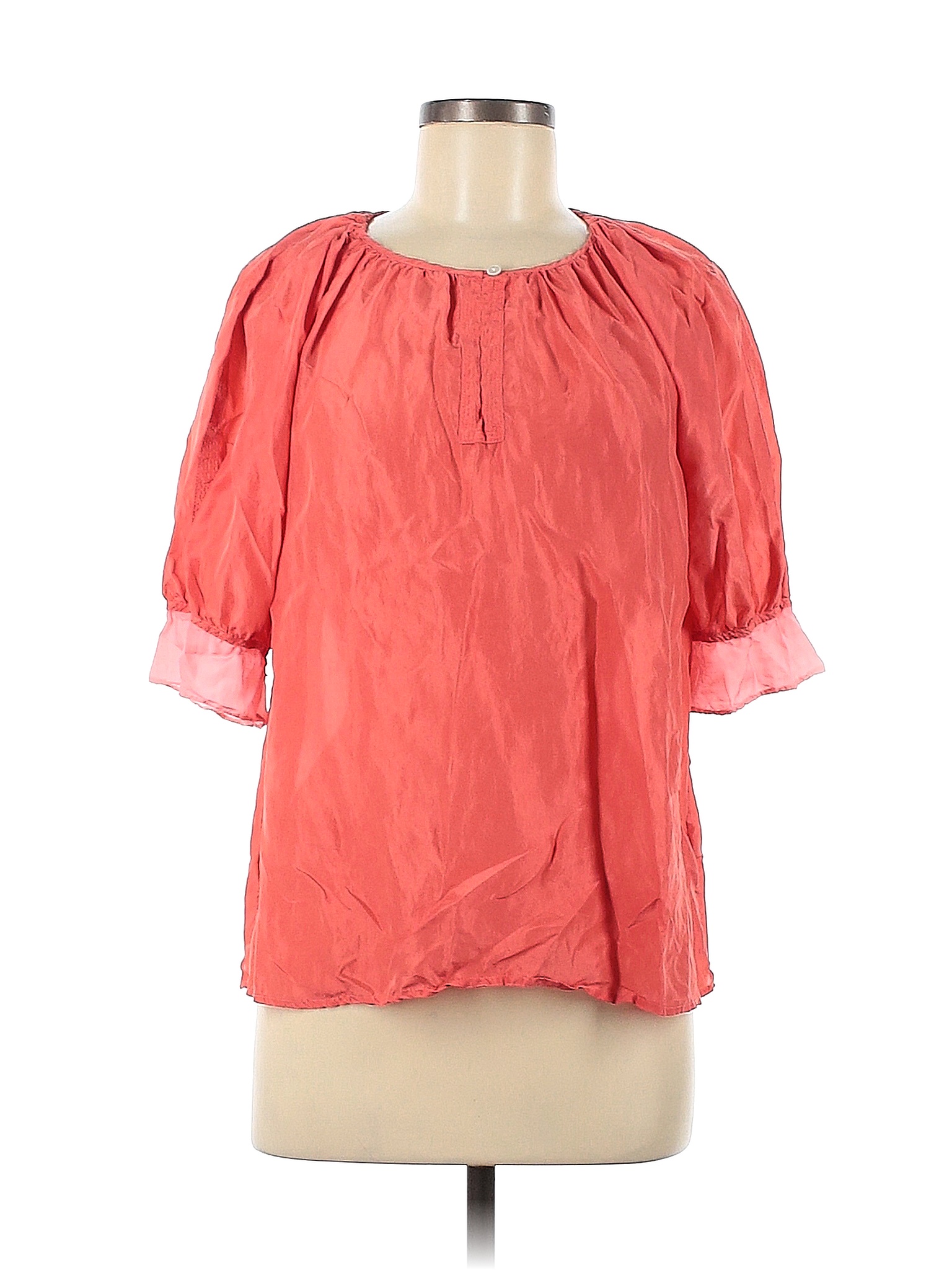 Talbots 100% Silk Pink Short Sleeve Silk Top Size M - 78% off | thredUP