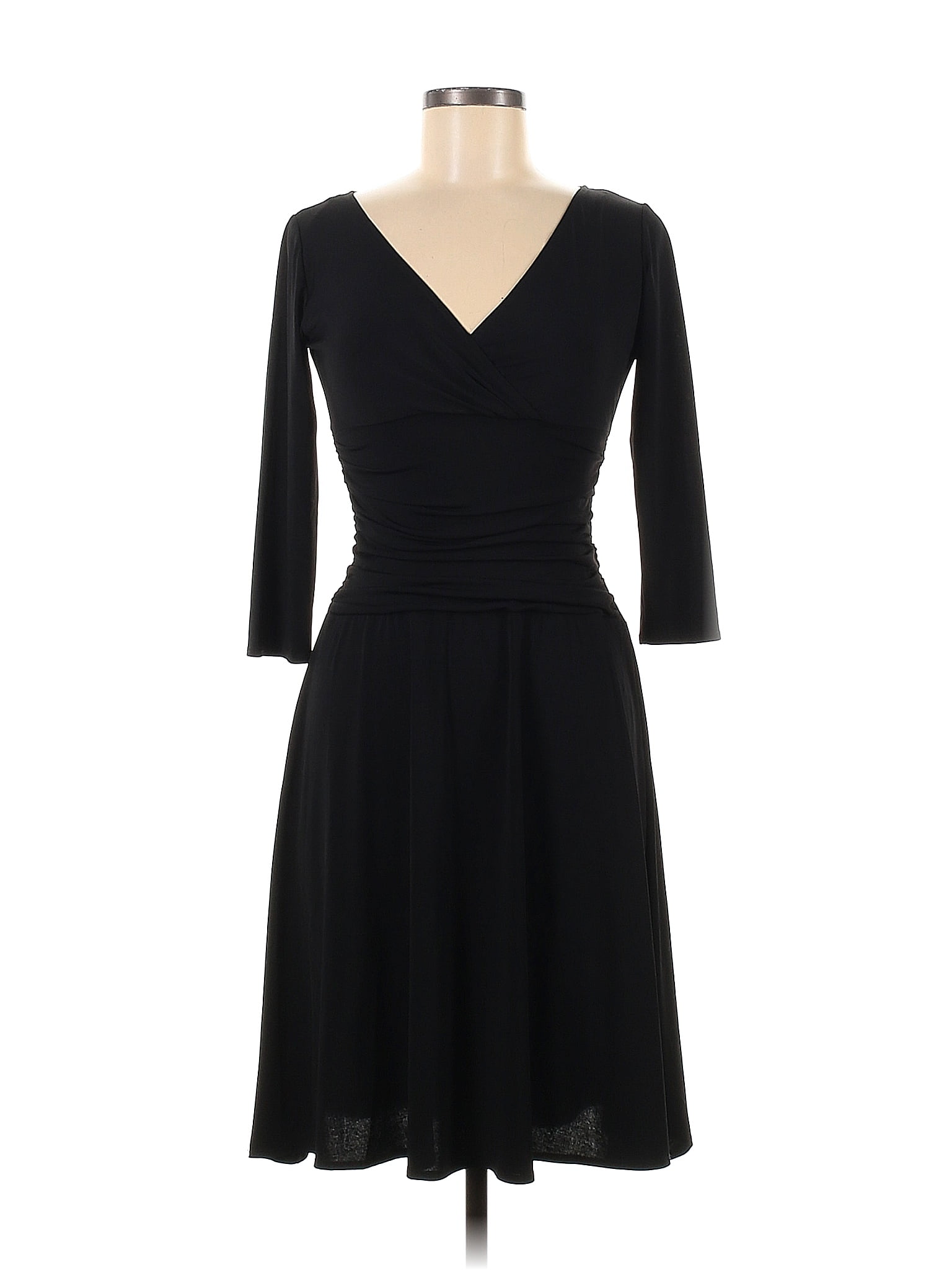 Dressbarn Solid Black Casual Dress Size 6 64 Off Thredup