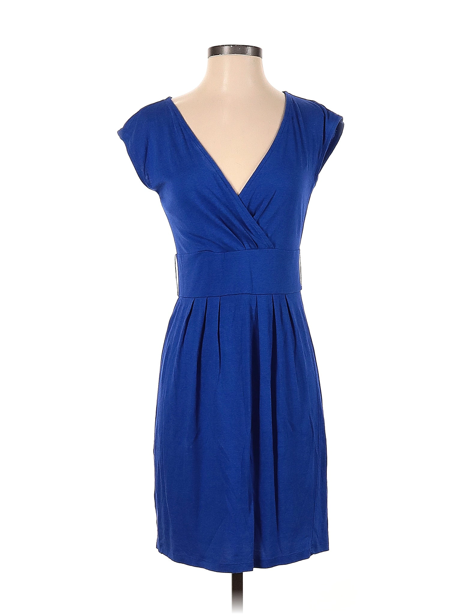 Ann Taylor Loft Solid Sapphire Blue Casual Dress Size Xs 77 Off