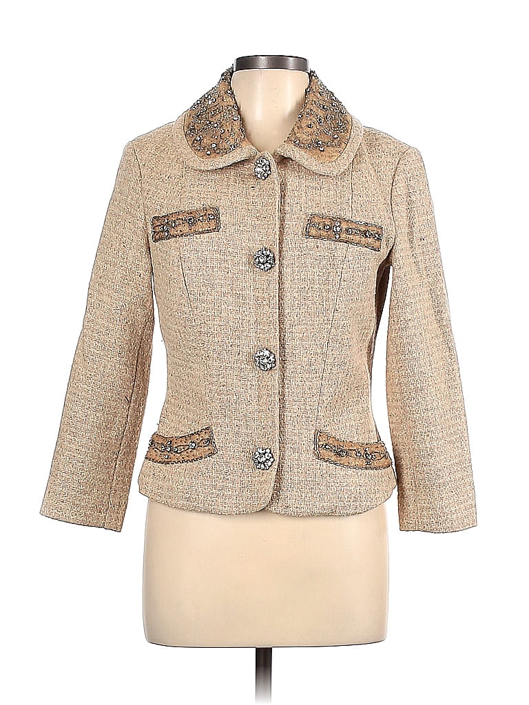 Tracy Reese Tan Wool Blazer Size 10 - 82% off | thredUP
