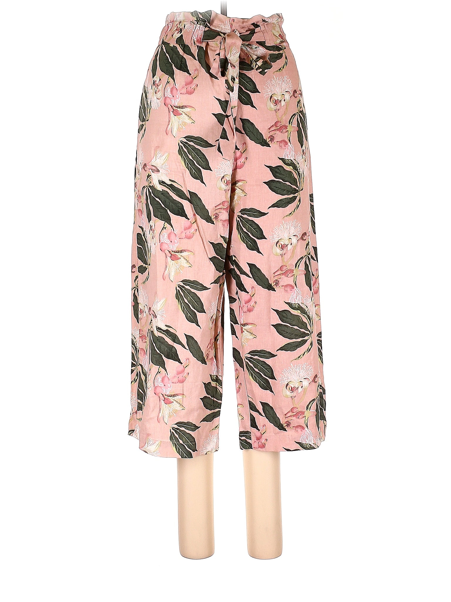 Jules & Leopold Floral Pink Linen Pants Size M - 67% off | thredUP