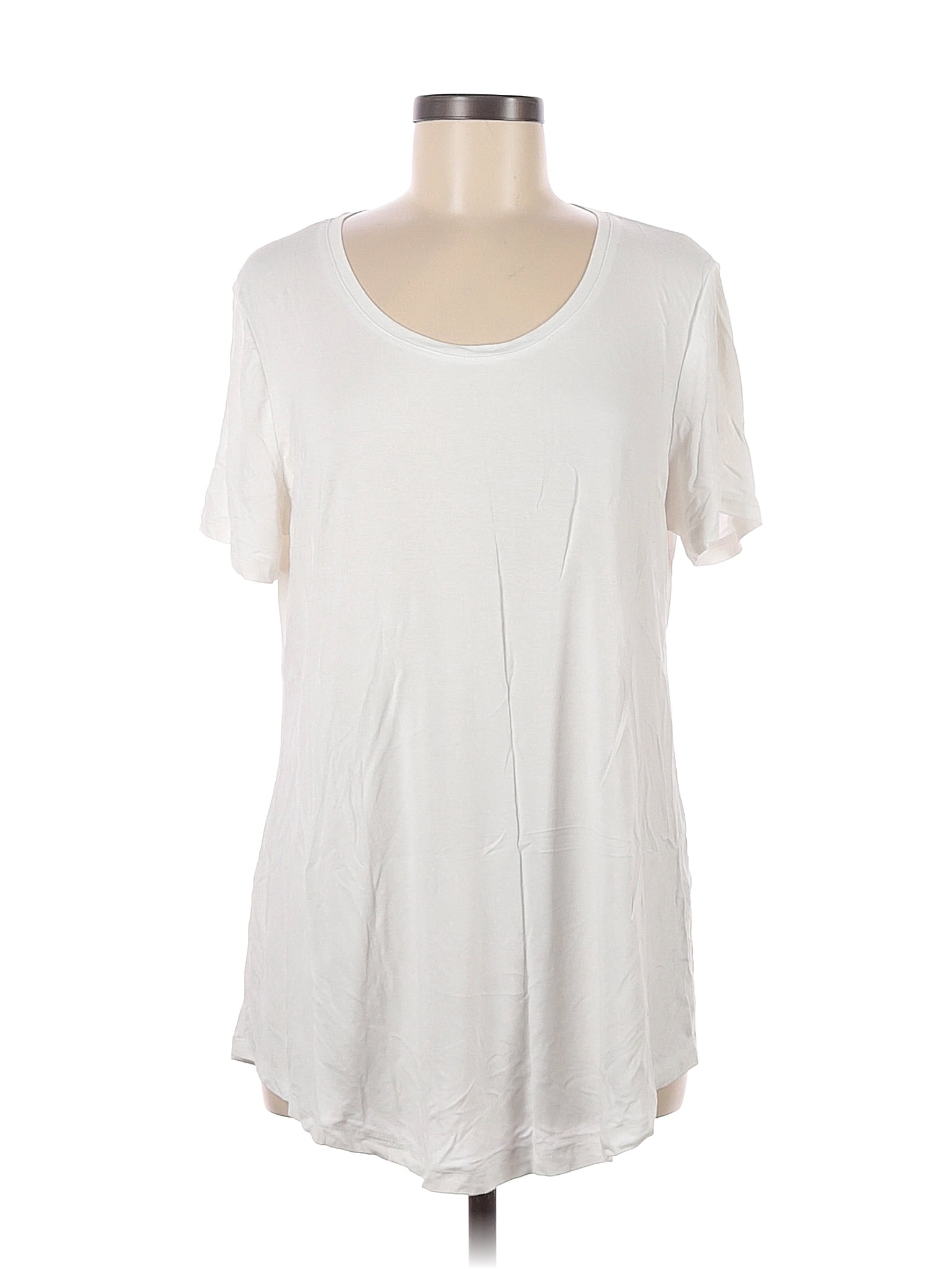 JM Collection Solid White Short Sleeve T-Shirt Size S - 56% off | thredUP