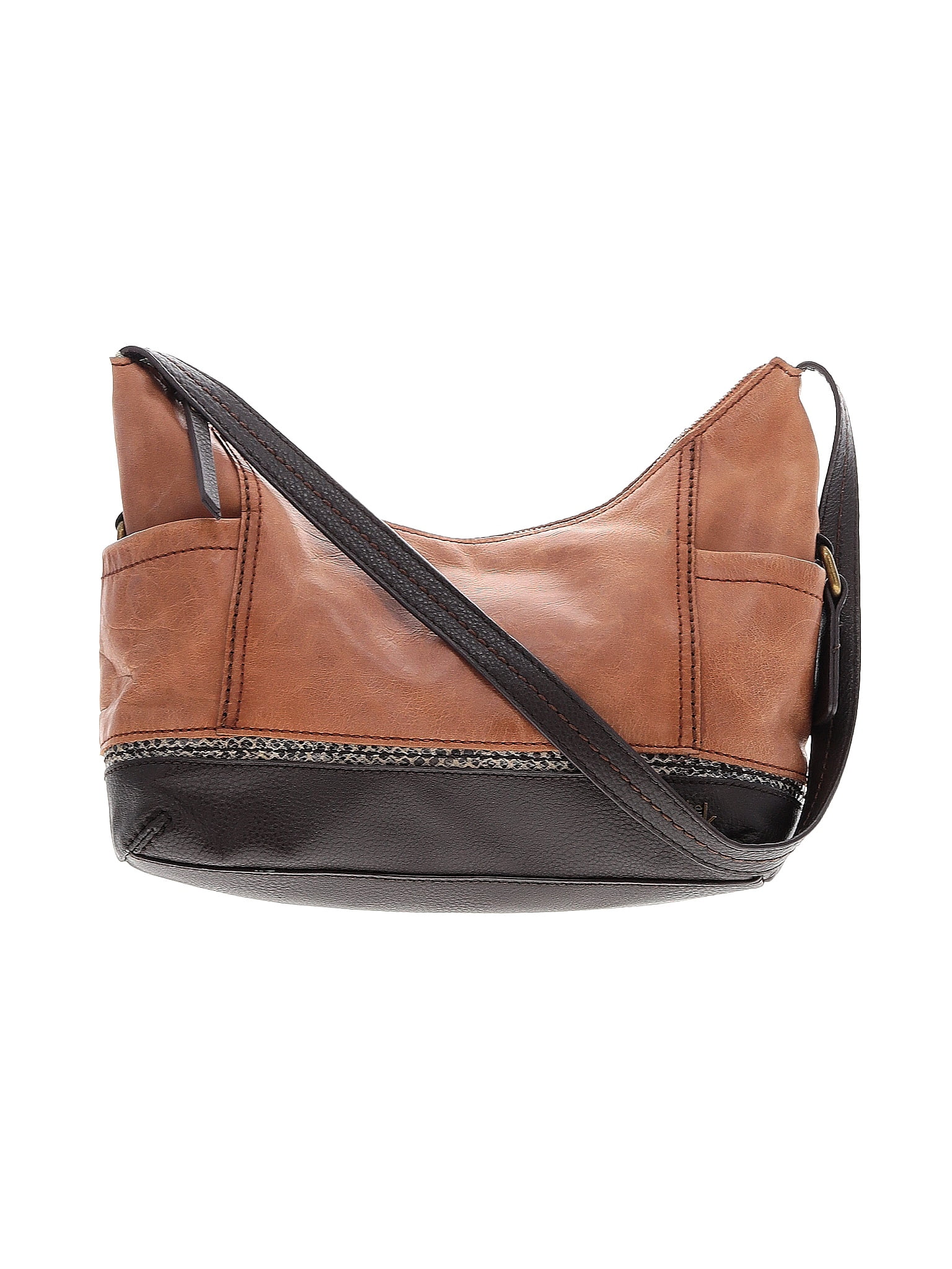 The Sak Color Block Solid Brown Leather Shoulder Bag One Size - 62% off ...