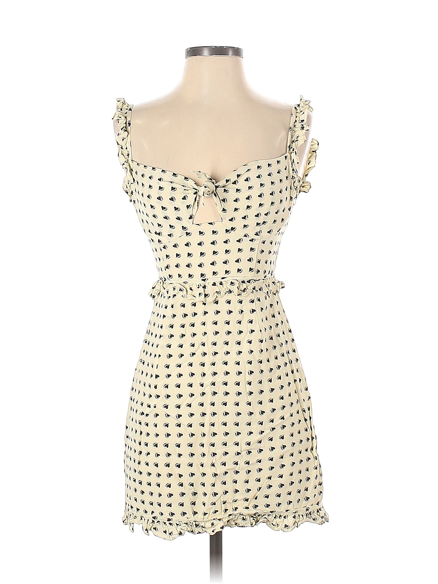 For Love And Lemons Polka Dots Ivory Casual Dress Size Xs 70 Off Thredup