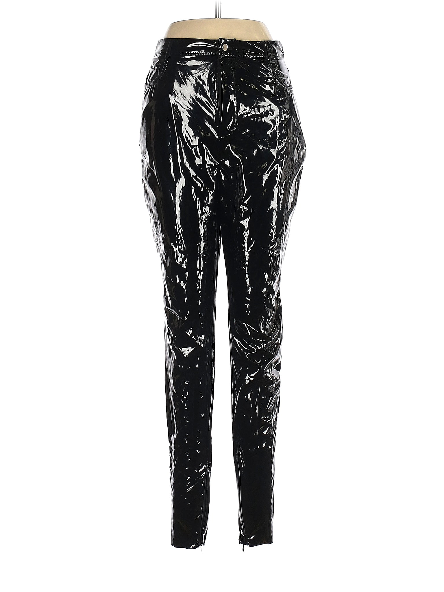 Missguided 100% Polyurethane Solid Black Faux Leather Pants Size 8 - 55 ...