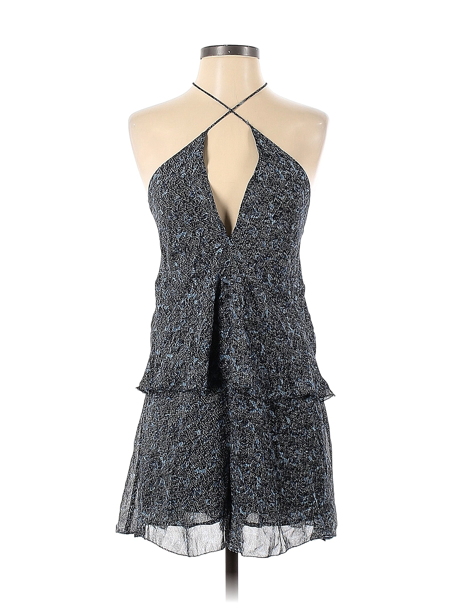 Zara 100 Polyester Multi Color Black Cocktail Dress Size S 53 Off