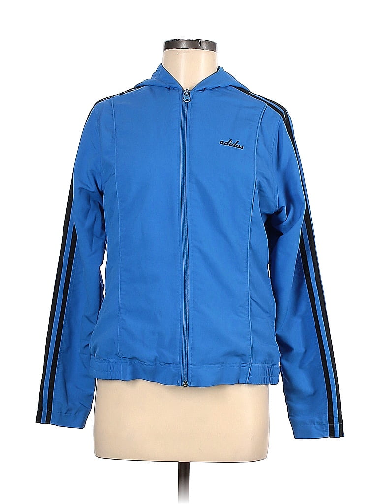Adidas Solid Blue Track Jacket Size M - 81% off | ThredUp