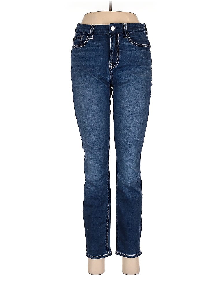 Jen7 by 7 For All Mankind Solid Blue Jeans Size 6 - 73% off | thredUP