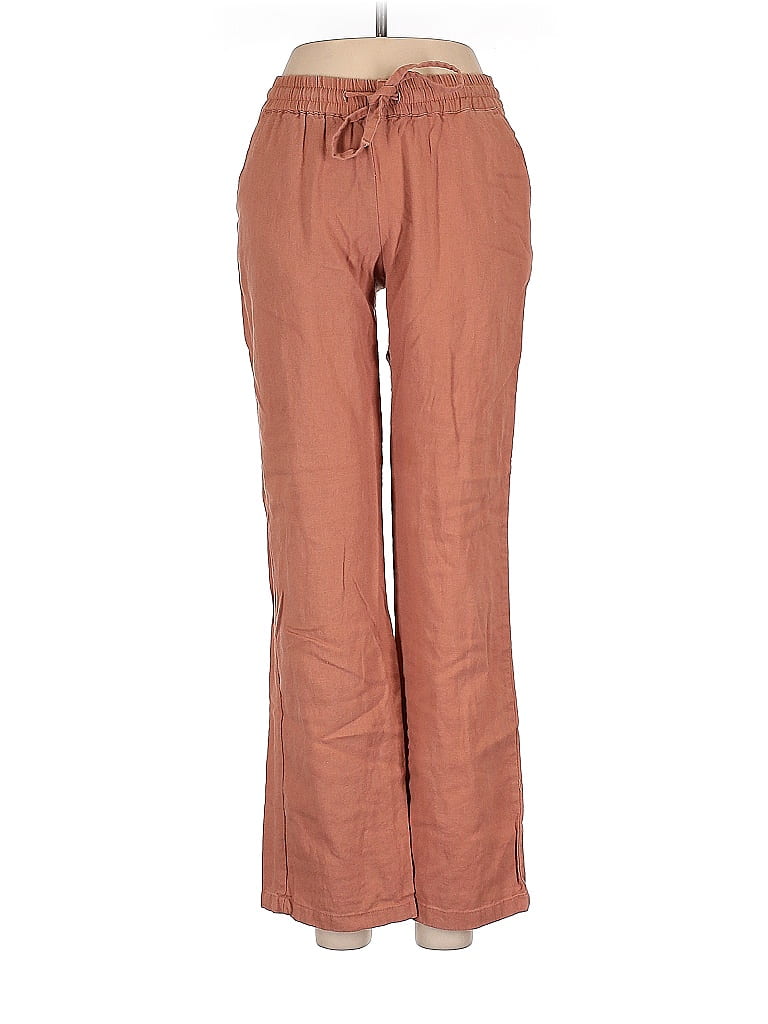 Love Tree Solid Brown Linen Pants Size S - 58% off | thredUP