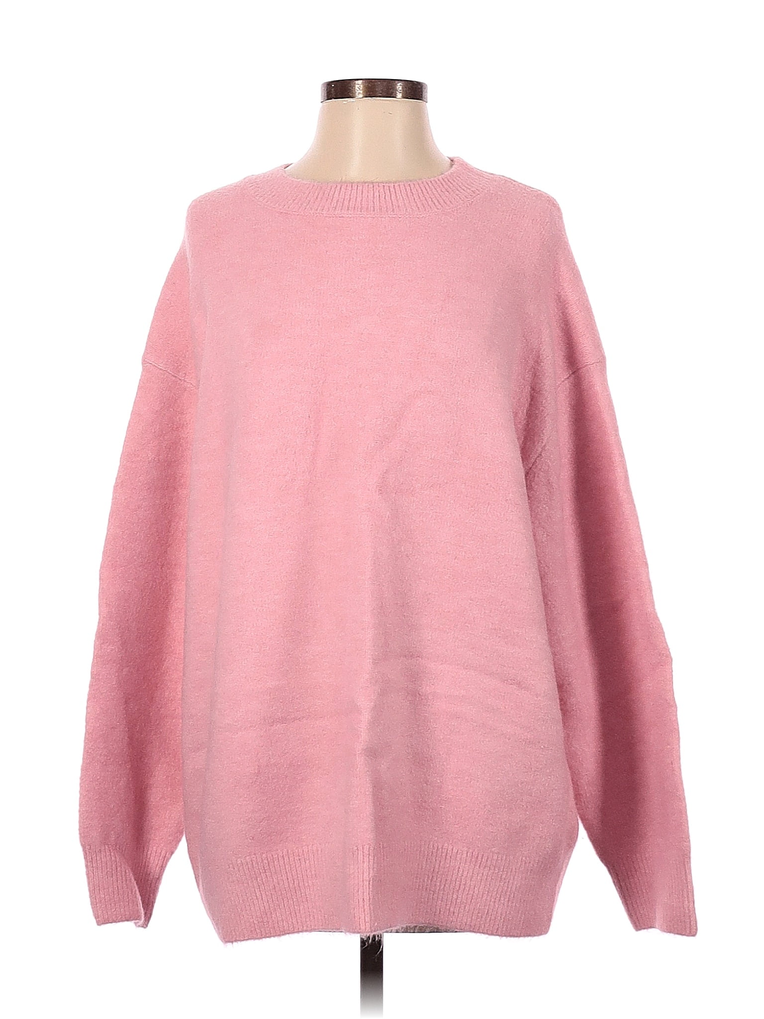 Zara Color Block Solid Pink Pullover Sweater Size S - 20% off | thredUP
