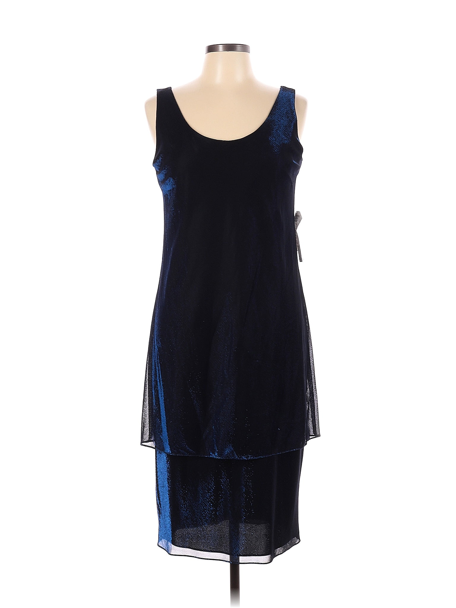 Patra 100% Polyester Solid Blue Casual Dress Size 12 - 78% off | thredUP