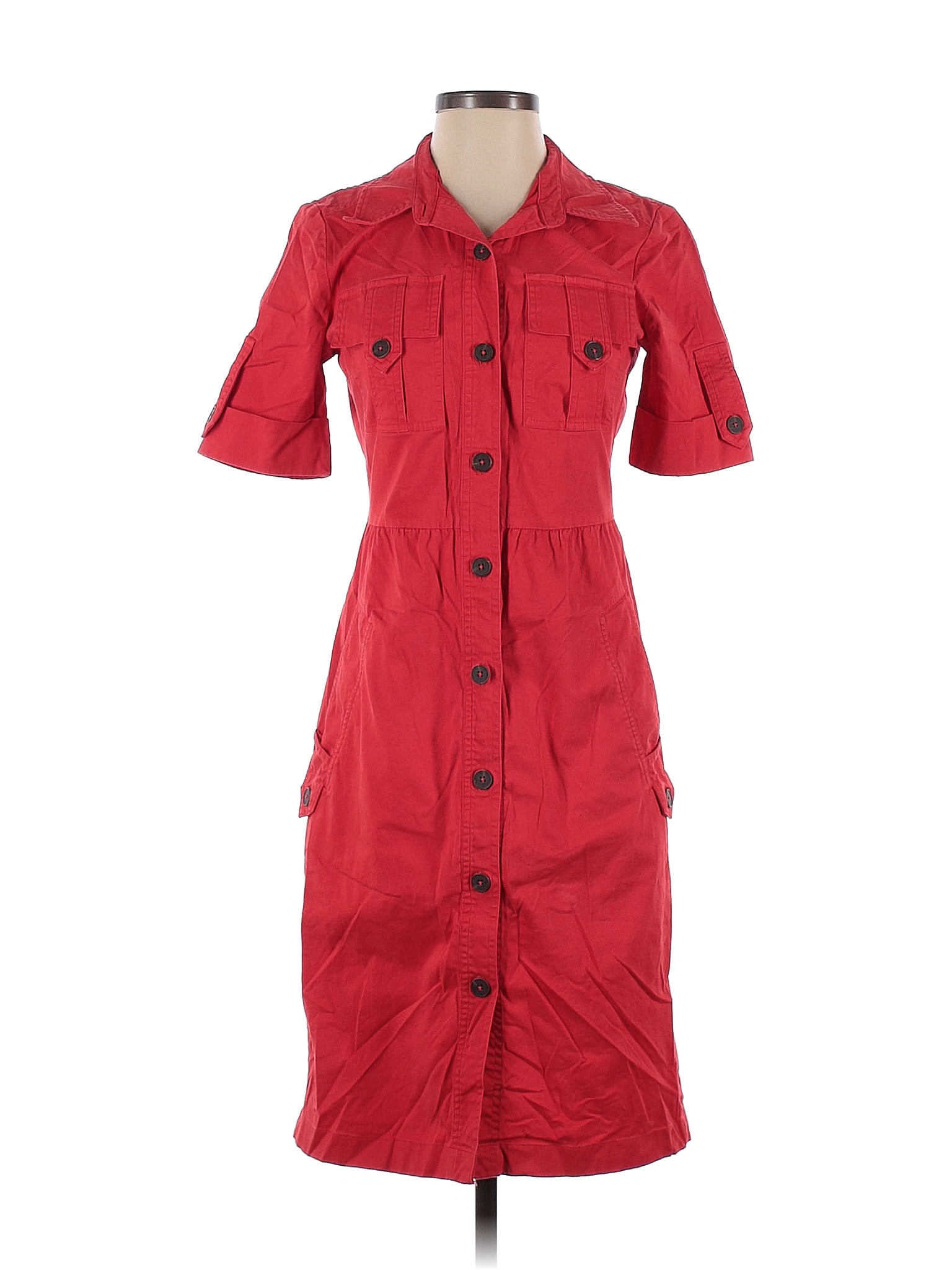 Derek Lam Collective Solid Red Red Utility Dress Size 40 (IT) - 84% off ...
