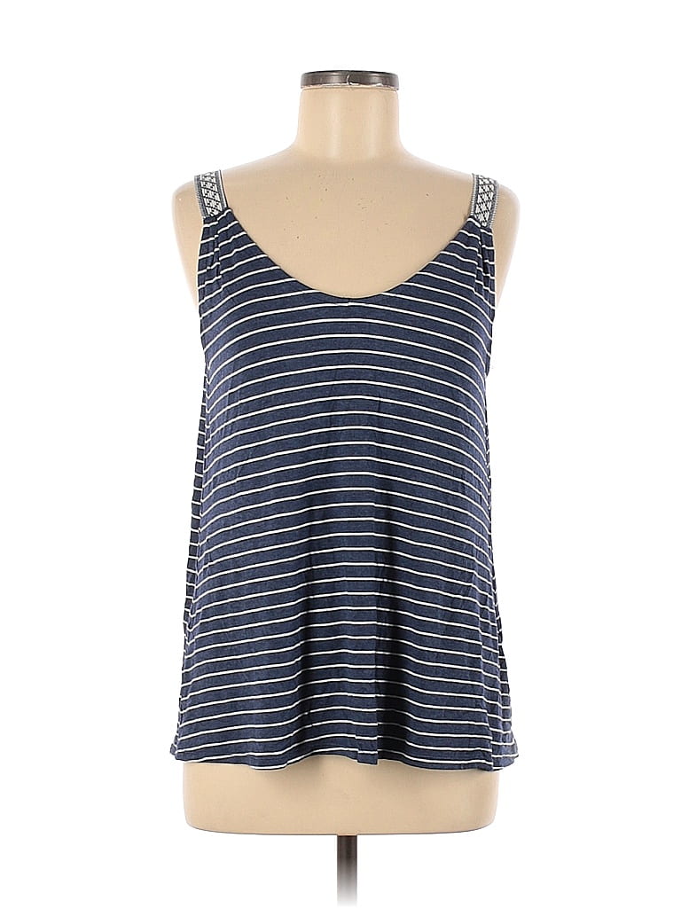 Max Studio Stripes Blue Tank Top Size M - 70% off | thredUP