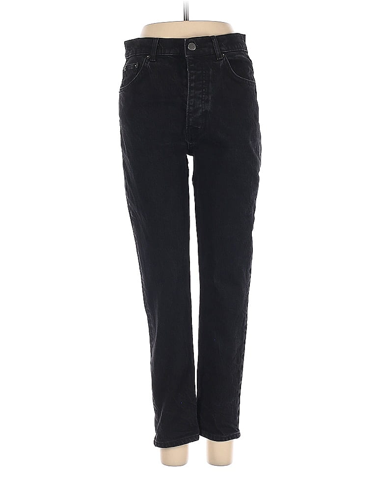Reformation Solid Black Black Serena High Skinny Crop Jeans 29 Waist ...