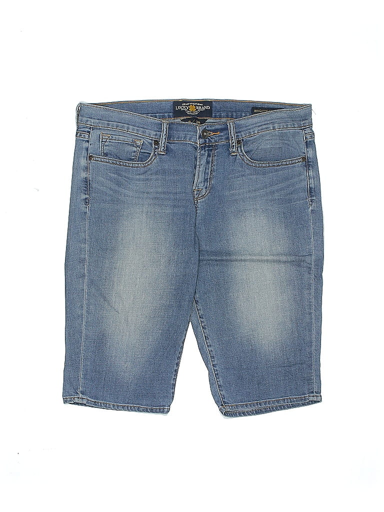 Lucky Brand Solid Blue Denim Shorts Size 8 - 74% off | thredUP
