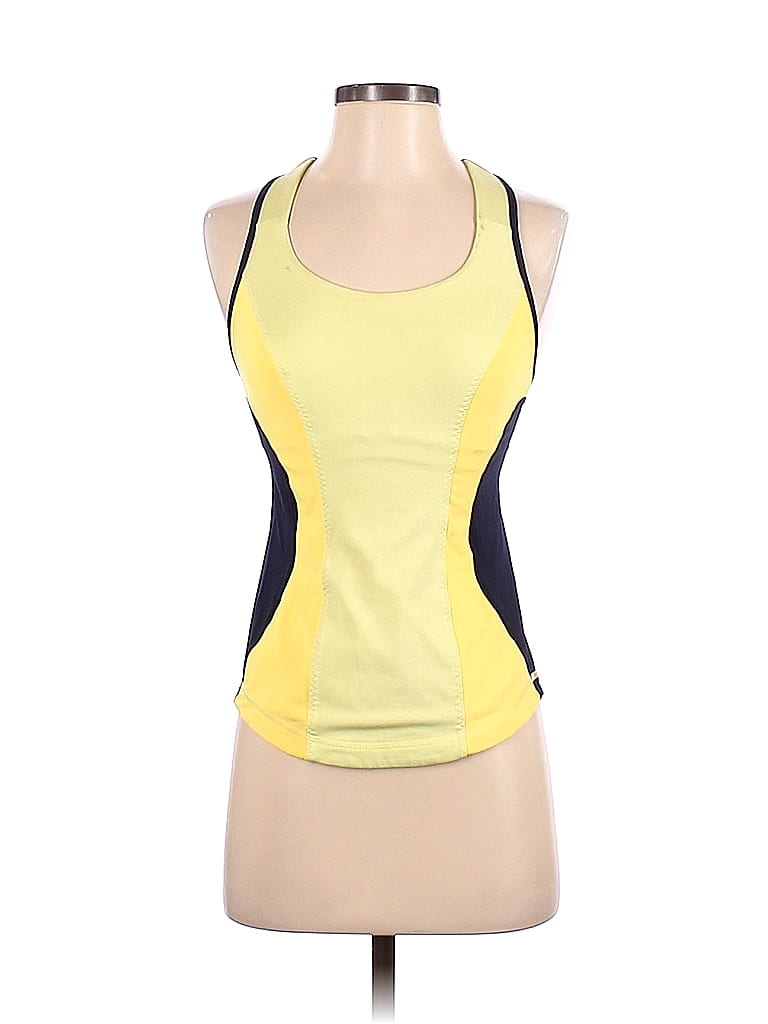 Lululemon Athletica Color Block Solid Yellow Blue Active Tank Size 4 ...