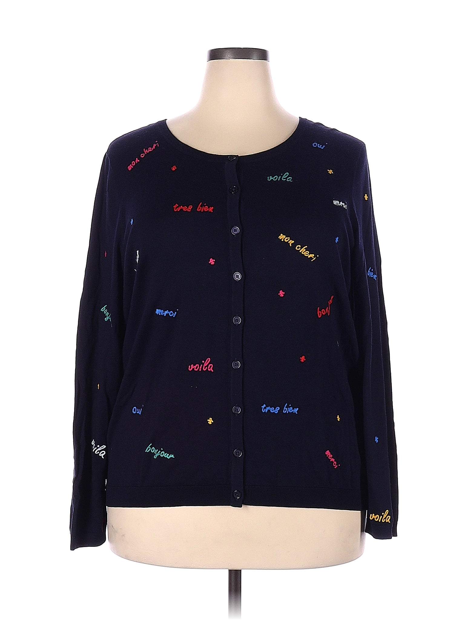 Talbots Blue Cardigan Size 3X (Plus) - 56% off | thredUP