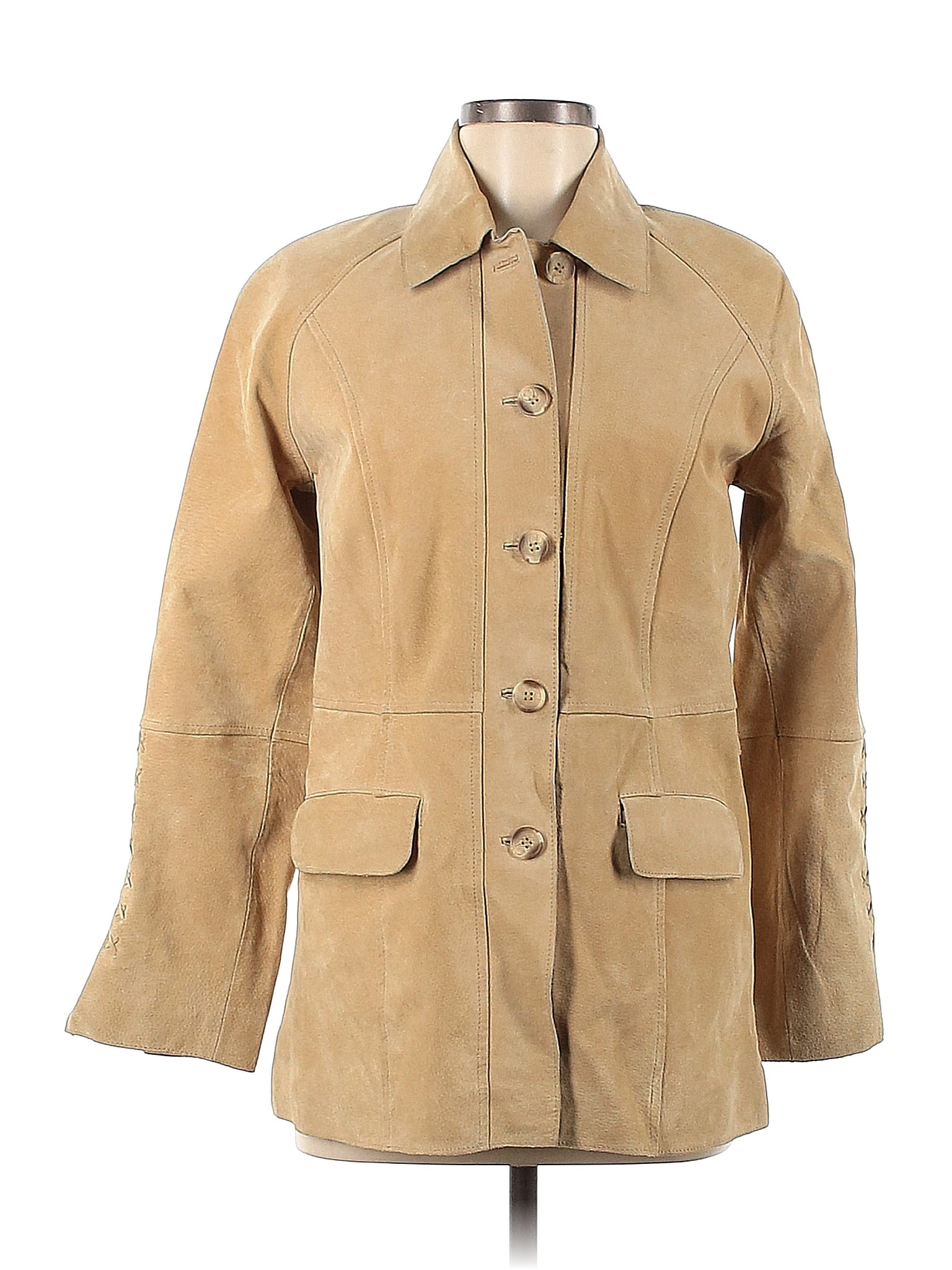 Together 100% Leather Solid Tan Leather Jacket Size 6 - 72% off | thredUP